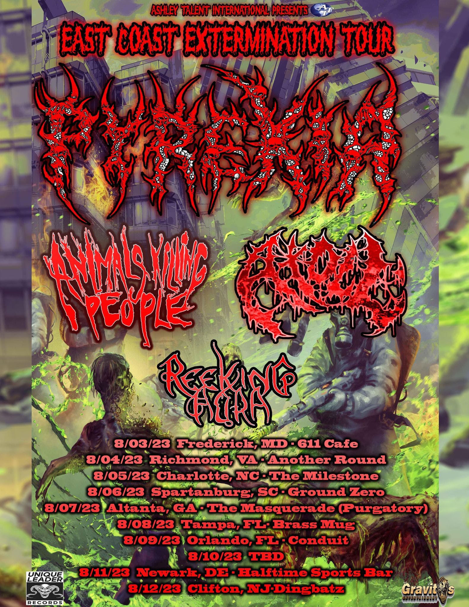 PYREXIA Update Tour Dates w/ Animals Killing People, Atoll, Reeking Aura