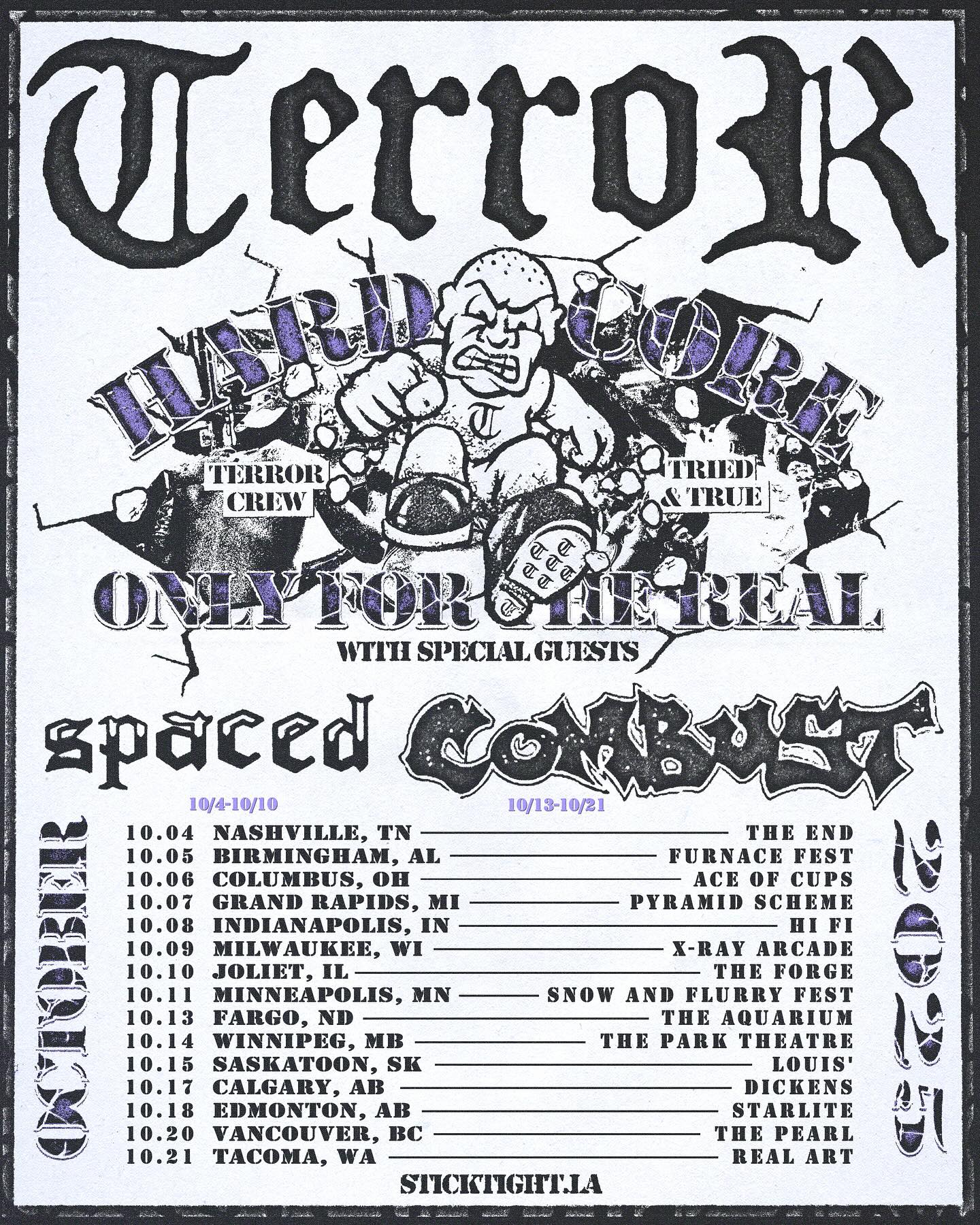 Terror announce October North American tour with Spaced and Combust